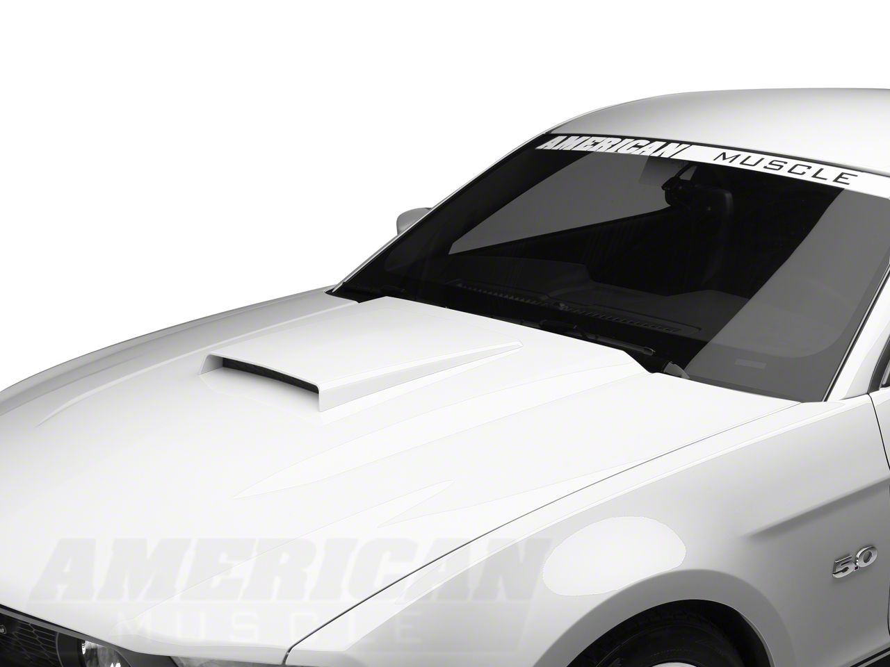 MMD Mustang Hood Scoop; Unpainted 41275-00 (10-12 Mustang GT, V6 ...