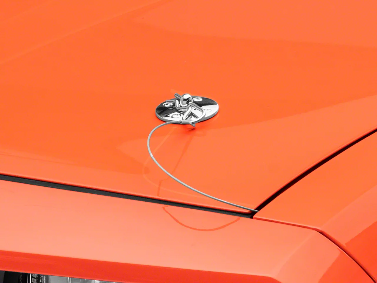 SpeedForm Challenger Modern Billet Hood Pin Appearance Kit; Chrome ...