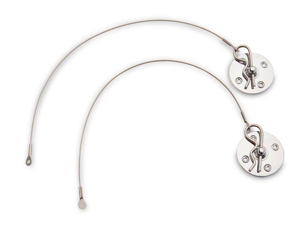 SpeedForm Charger Modern Billet Hood Pin Appearance Kit; Chrome 11019 ...