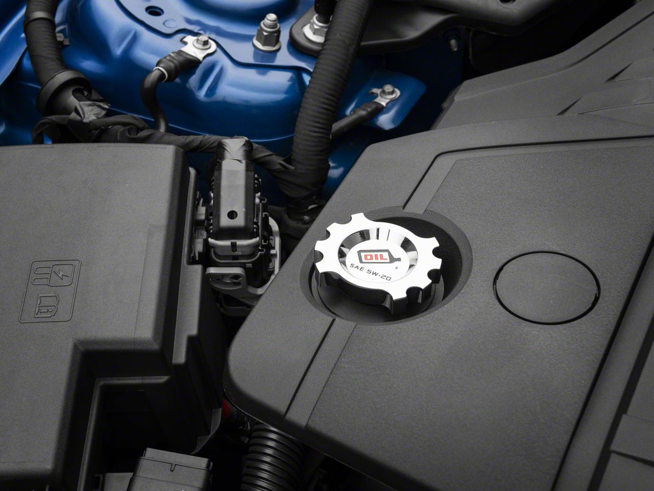 SpeedForm Mustang Modern Billet Oil Cap; Chrome 406916 (18-23 Mustang ...