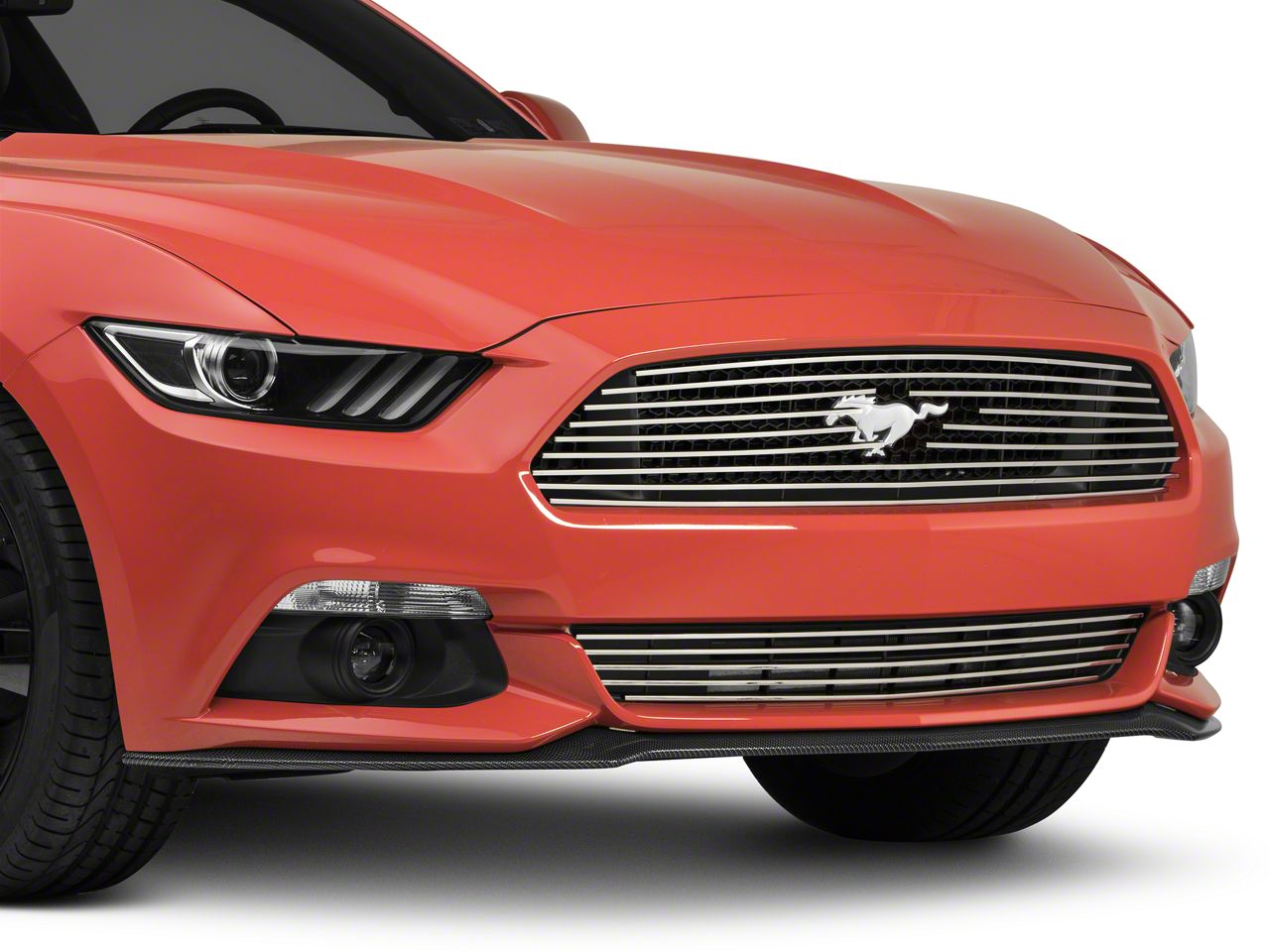 SpeedForm Mustang Modern Billet Lower Grille; Polished 389040 (15-17 ...