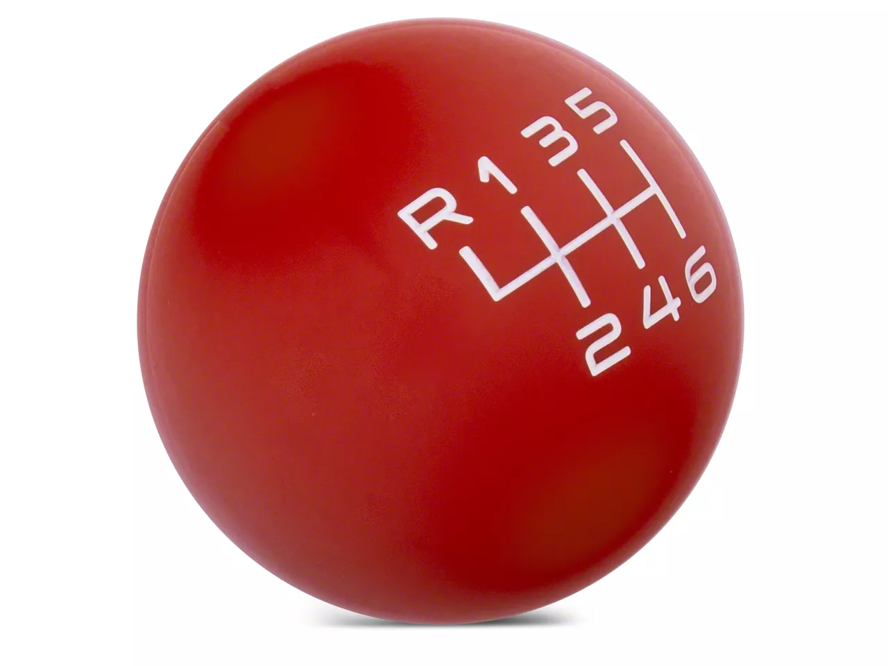 SpeedForm Mustang Modern Billet Retro Style 6-Speed Shift Knob; Red ...