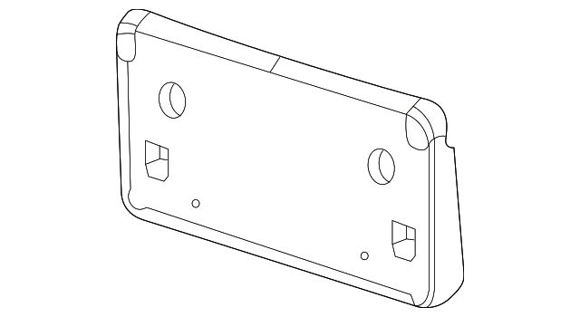 Mopar Charger License Plate Bracket; Front; With Hood Scoop 68202631AB ...