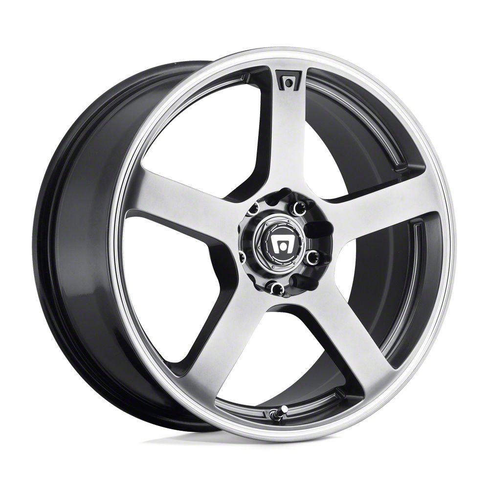 Motegi Mustang FS5 Dark Silver Machined Flange Wheel; 18x9; 45mm Offset ...