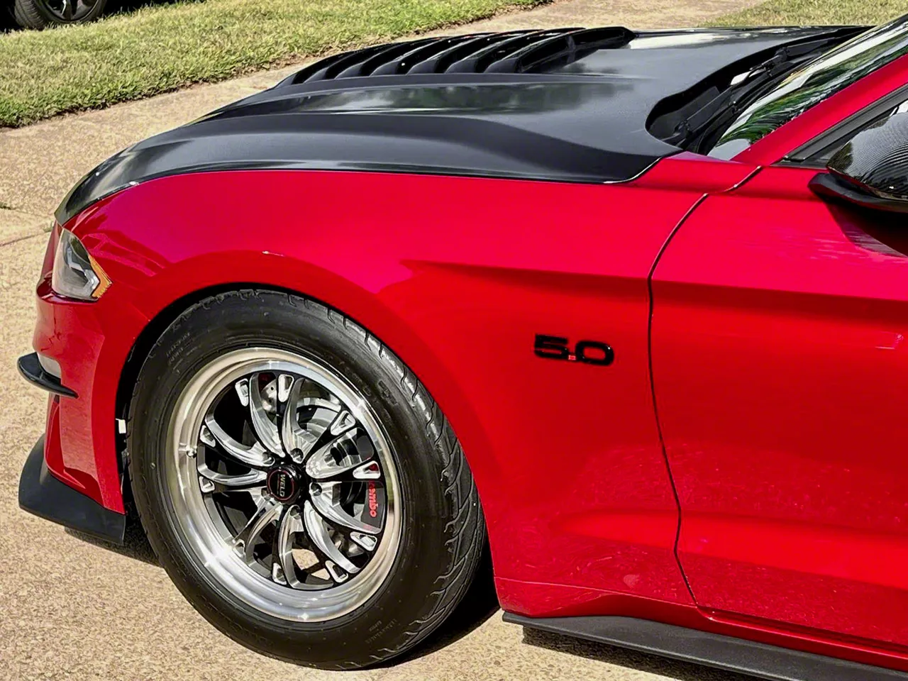 MP Concepts Mustang Aluminum GT500 Style Hood; Unpainted 409621 (18-23 ...