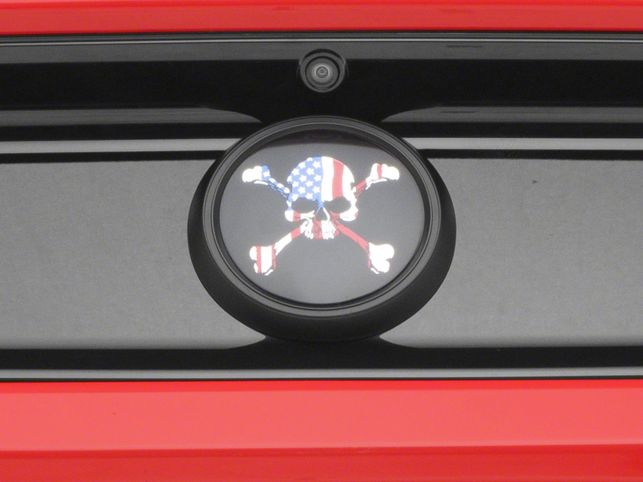 MP Concepts Mustang Decklid Panel Emblem; American Skull 410680 (15-23 ...