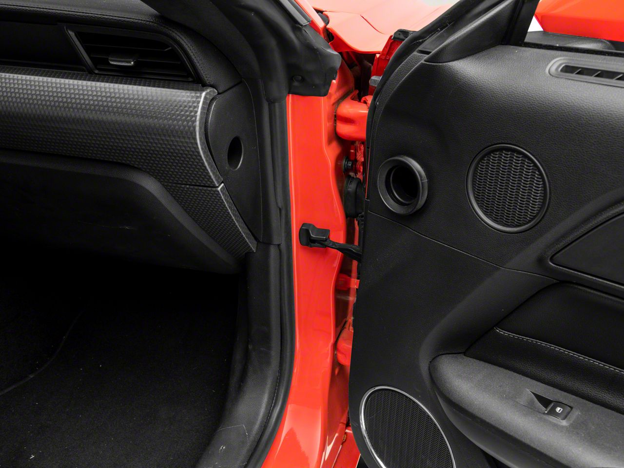 MP Concepts Mustang Door Hinge Cover Set; Black 410895 (15-25 Mustang ...