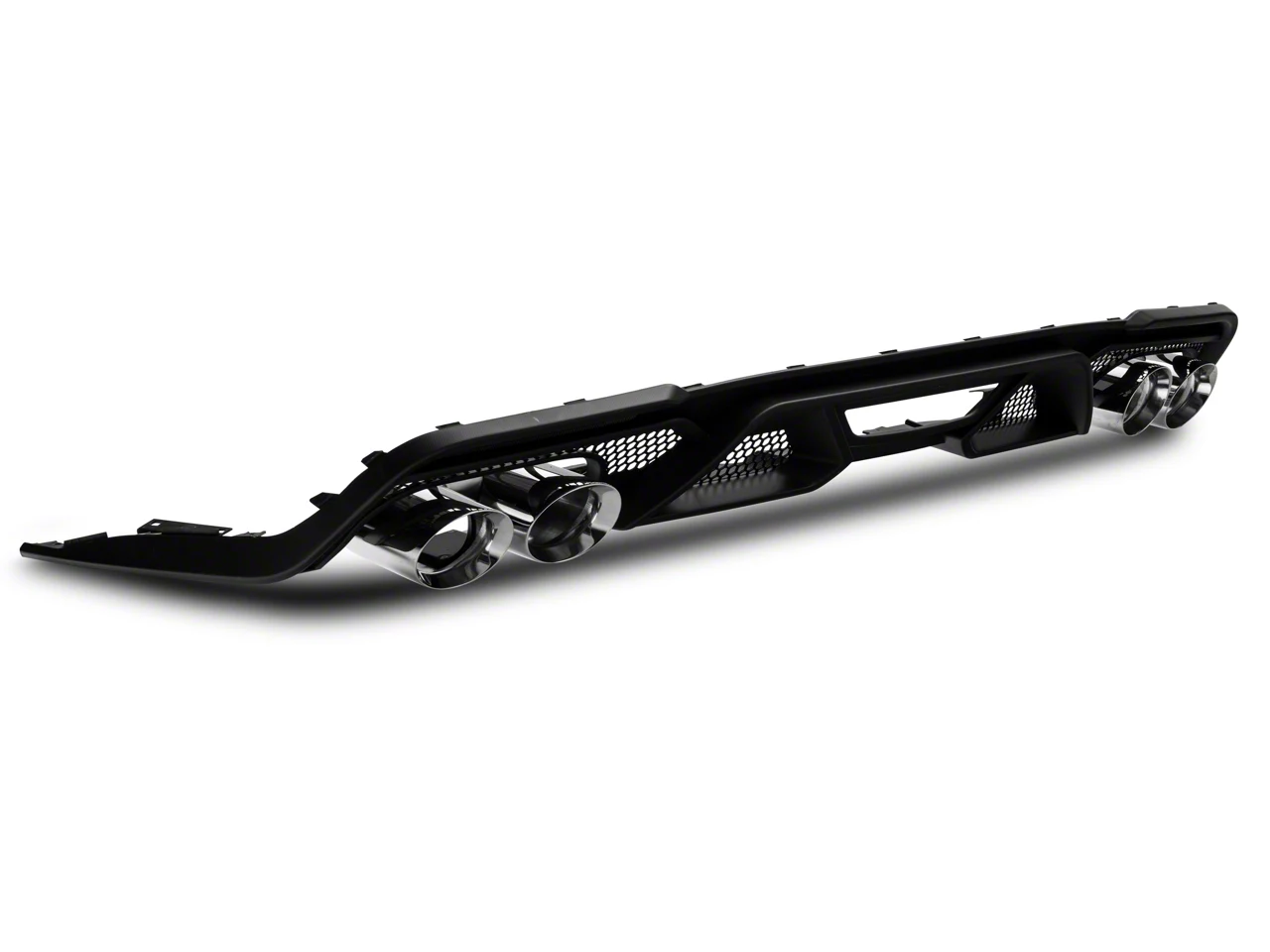 MP Concepts Mustang GT500 Style Rear Diffuser with Exhaust Tips 408763 ...
