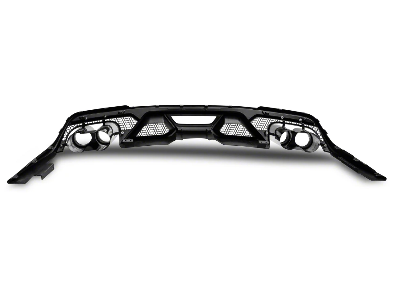 MP Concepts Mustang GT500 Style Rear Diffuser with Exhaust Tips 408763 ...