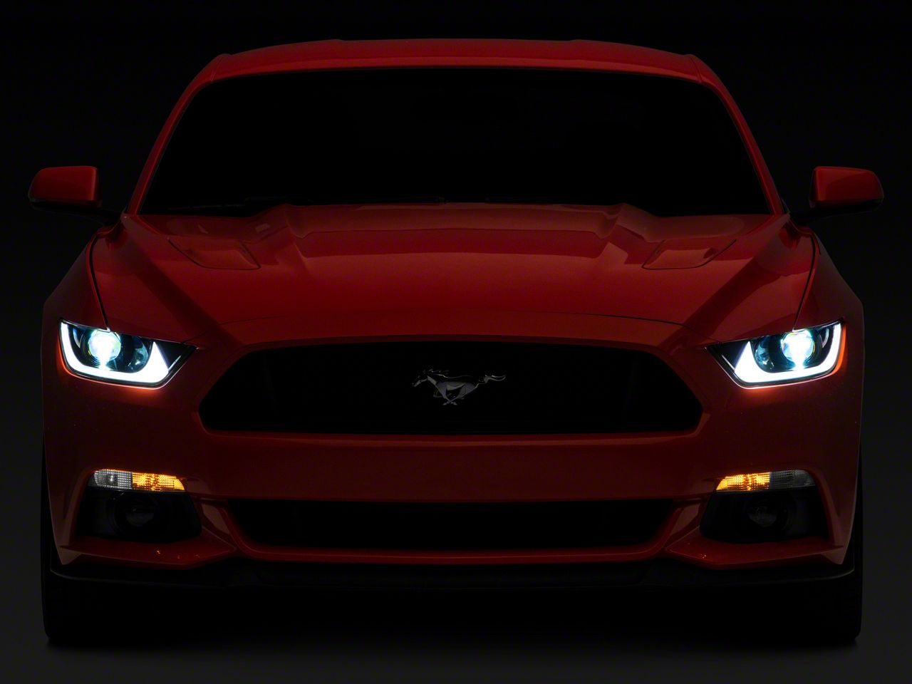 MP Concepts Mustang Monster LED Headlights; Black Housing; Clear Lens ...