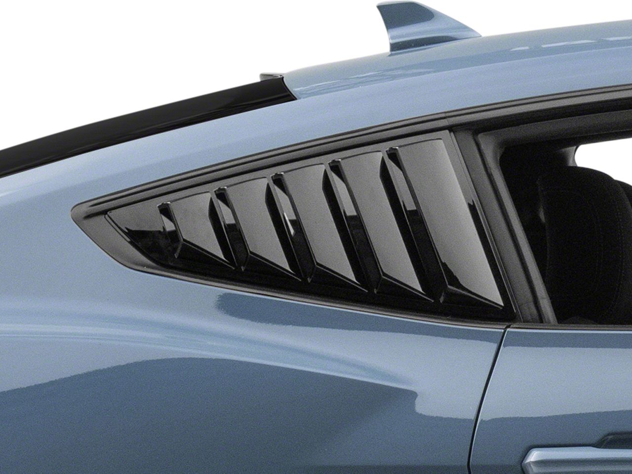 MP Concepts Mustang Quarter Window Louvers; Gloss Black 438202 (24-25 Mustang Fastback) - Free ...