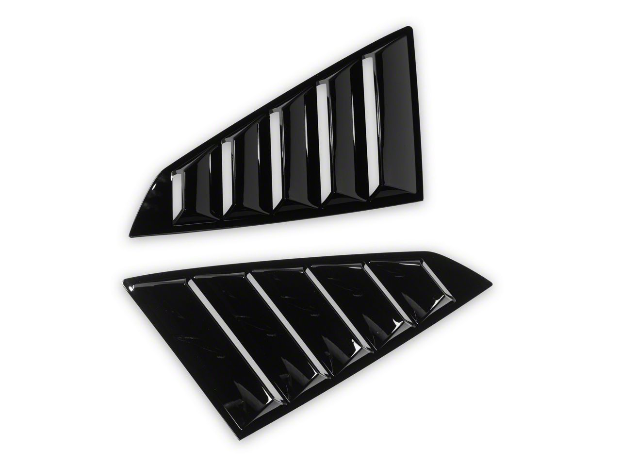 MP Concepts Mustang Quarter Window Louvers; Gloss Black 438202 (24-25 ...