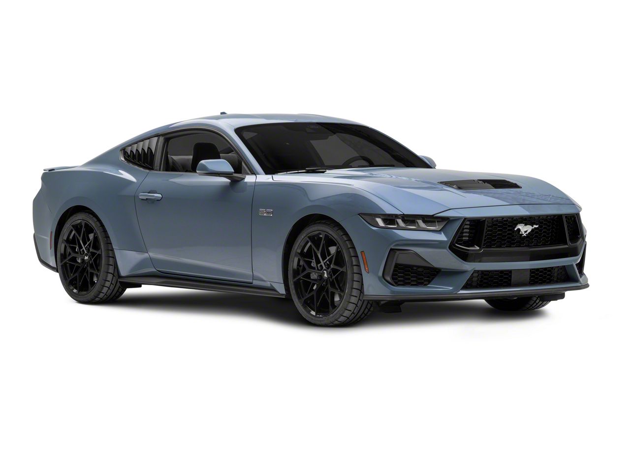MP Concepts Mustang Quarter Window Louvers; Gloss Black 438202 (24-25 ...