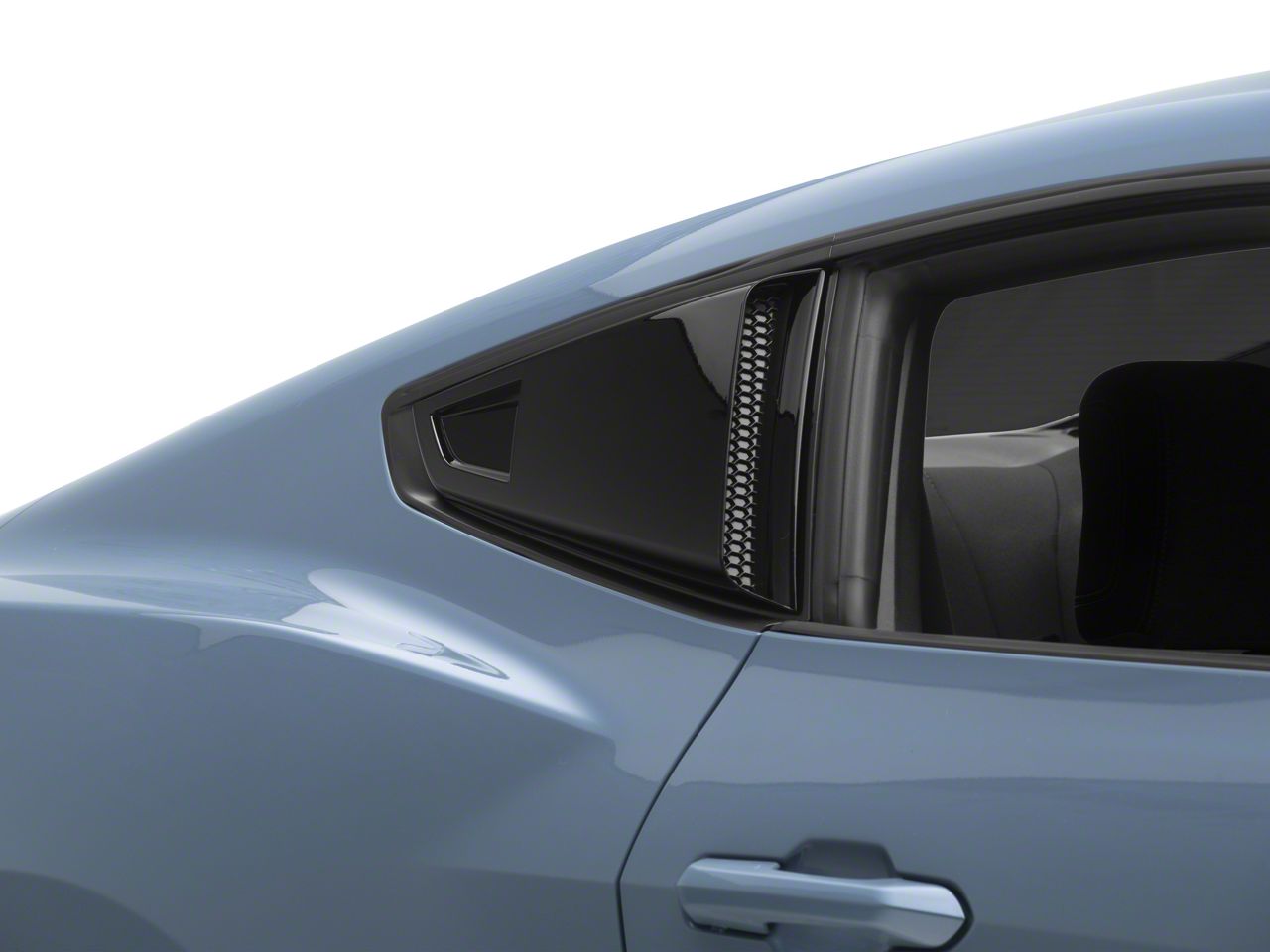MP Concepts Mustang Quarter Window Scoops; Gloss Black 438404 (24-25 ...