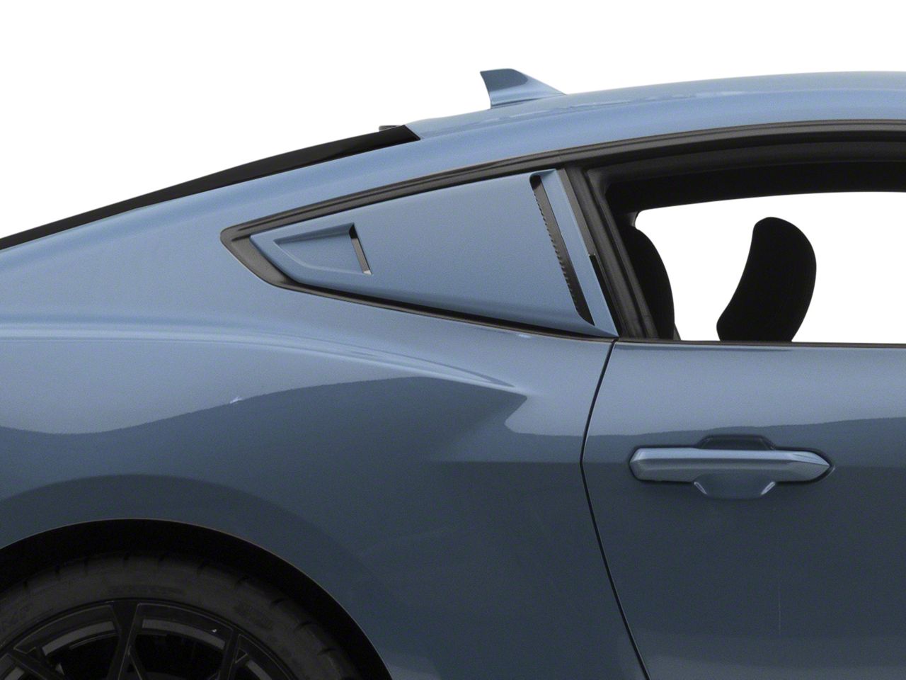 MP Concepts Mustang Quarter Window Scoops; Unpainted 438403 (2024 Mustang Fastback) - Free Shipping