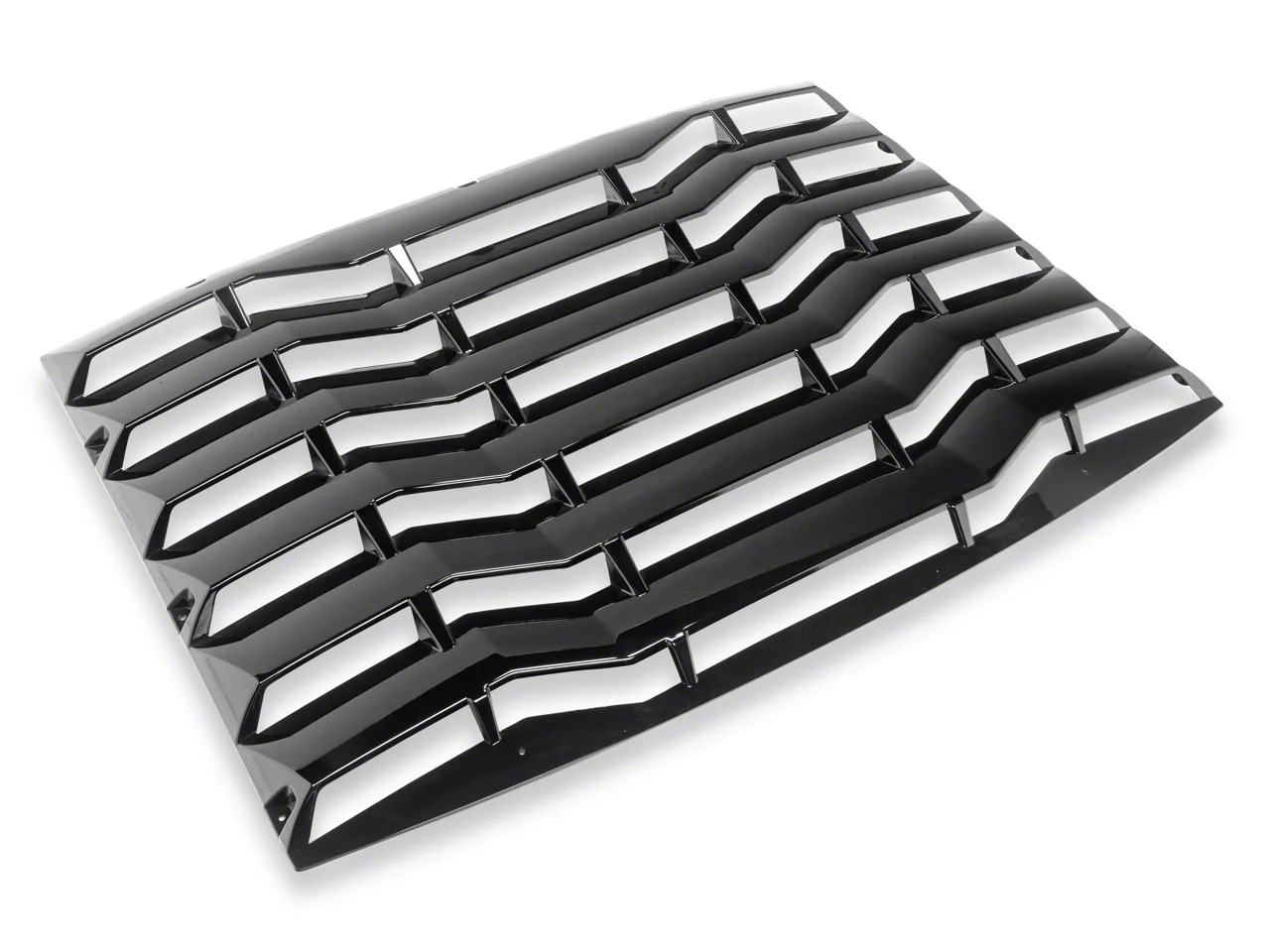 MP Concepts Mustang Rear Window Louvers; Gloss Black 439221 (05-14 ...