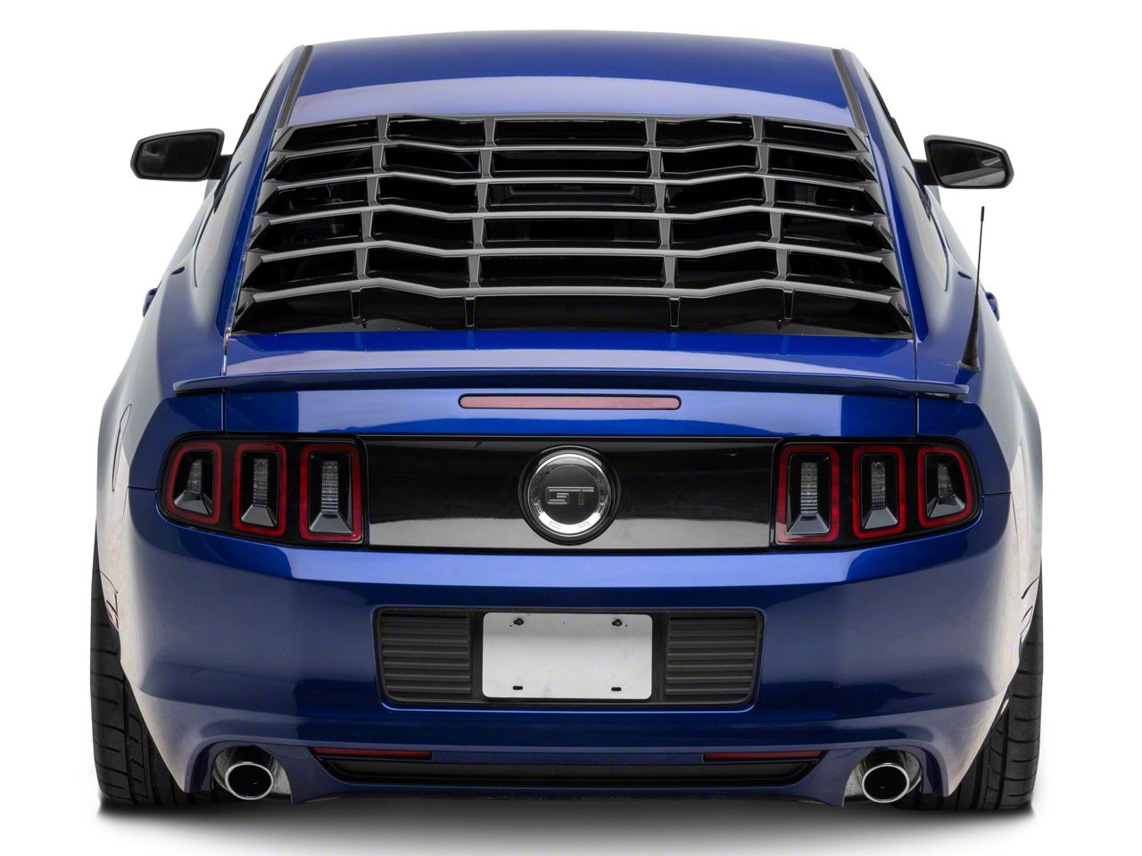 MP Concepts Mustang Rear Window Louvers; Gloss Black 439221 (05-14 ...