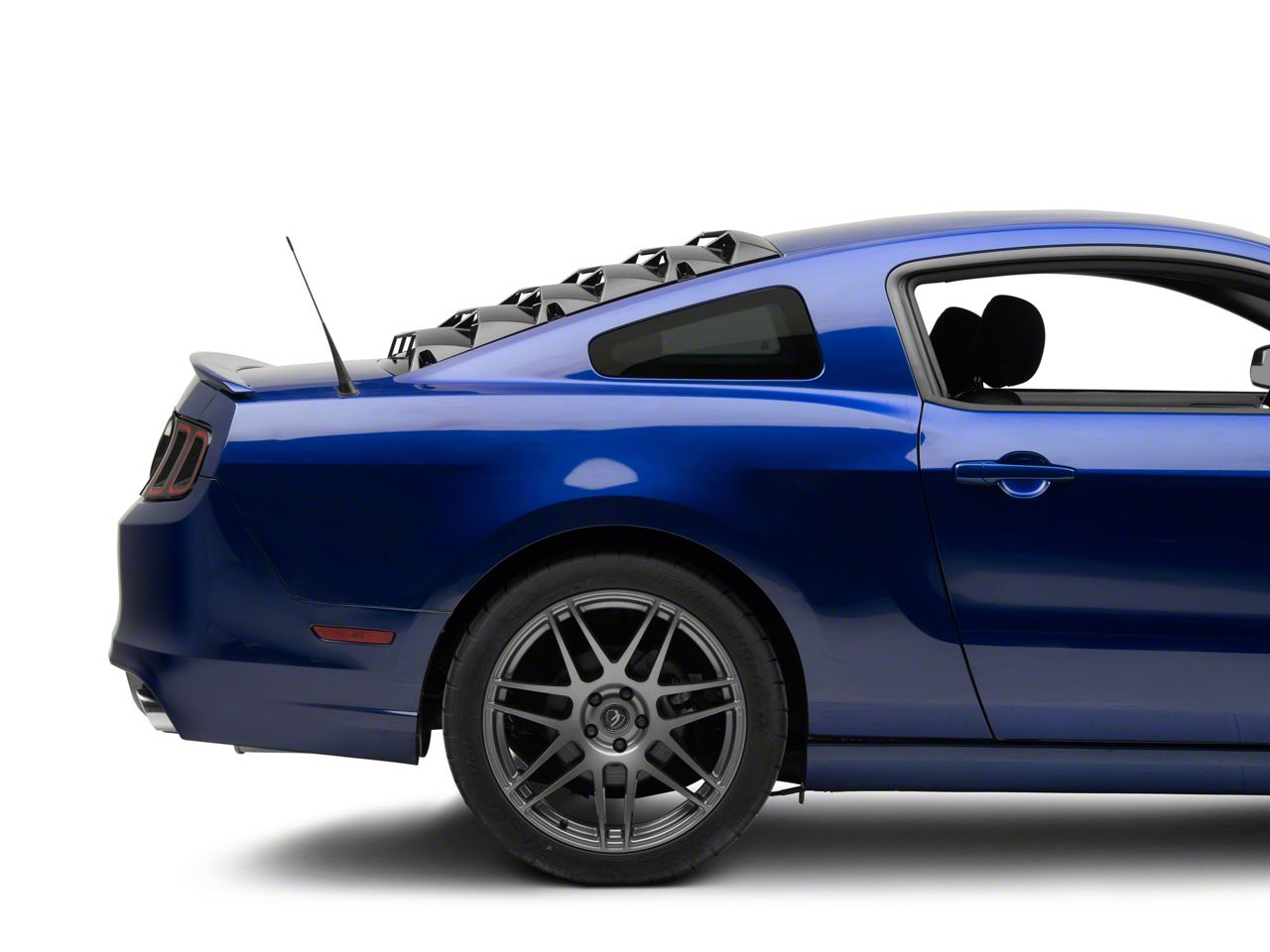 MP Concepts Mustang Rear Window Louvers; Gloss Black 439221 (05-14 ...