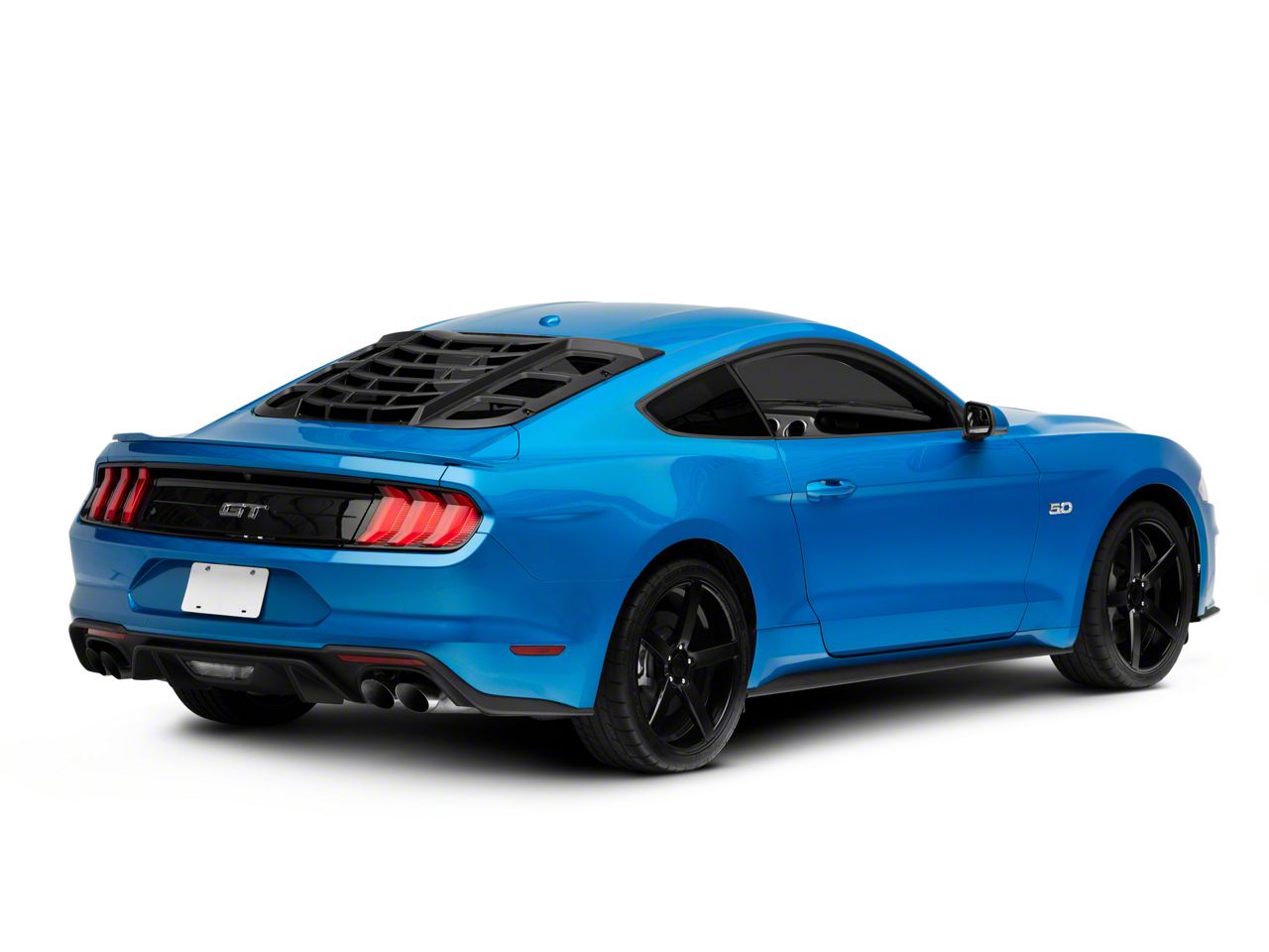 MP Concepts Mustang Rear Window Louvers; Matte Black 414652 (15-25 ...