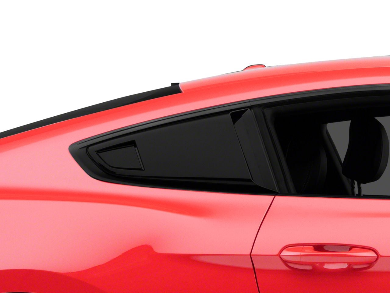 MP Concepts Mustang Quarter Window Scoops; Gloss Black 404233 (15-23 ...