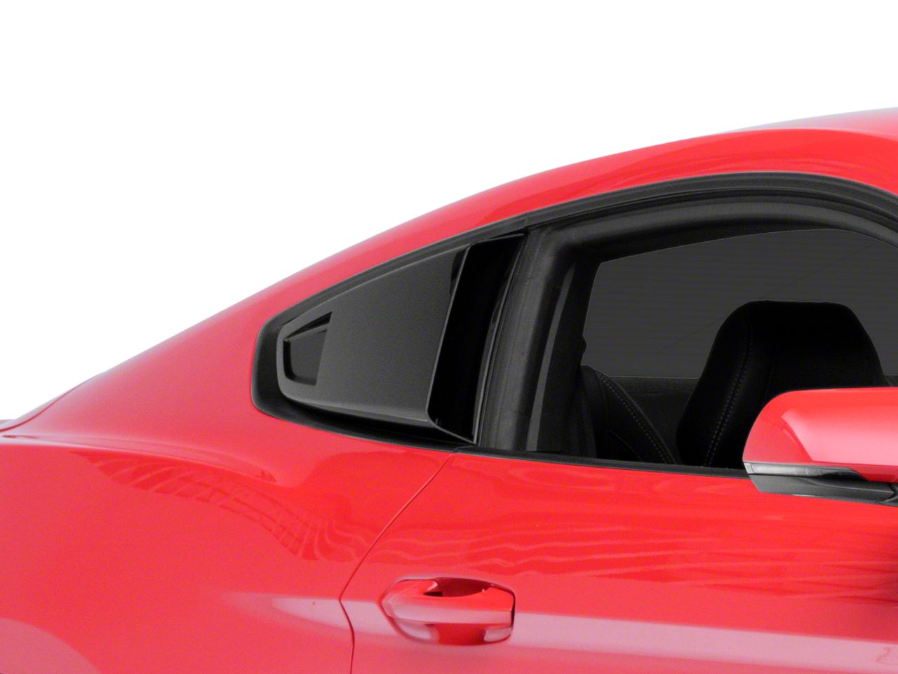 MP Concepts Mustang Quarter Window Scoops; Gloss Black 404233 (15-23 ...