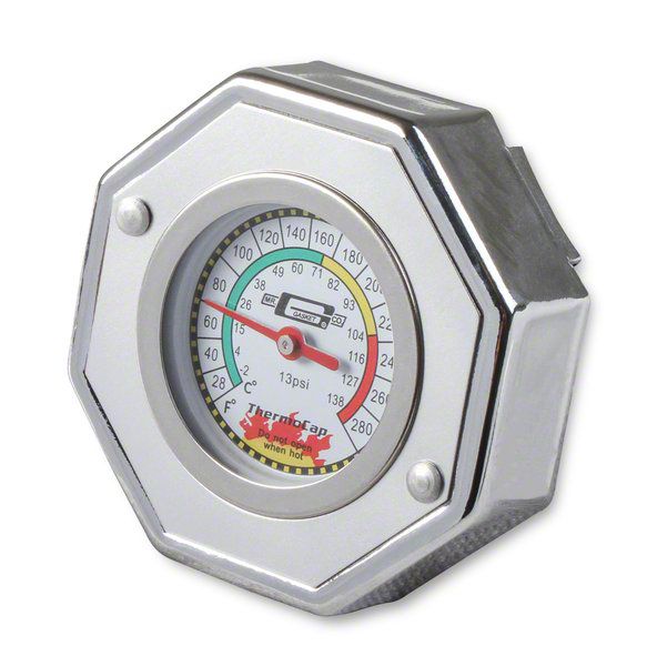 Mr. Gasket Mustang Thermocap Radiator Cap; 13 PSI; Silver 2470S (79-93 ...