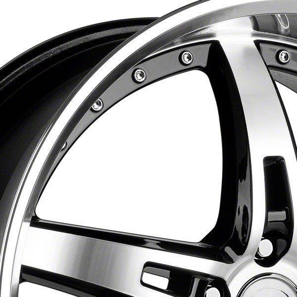 MRR Mustang GT5 Black Machined Face Wheel; 20x10; 40mm Offset ...