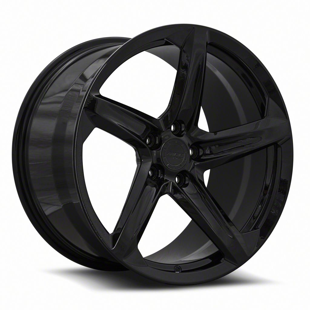 MRR Corvette Forged F23 Gloss Black Wheel; Right Directional; Rear Only ...