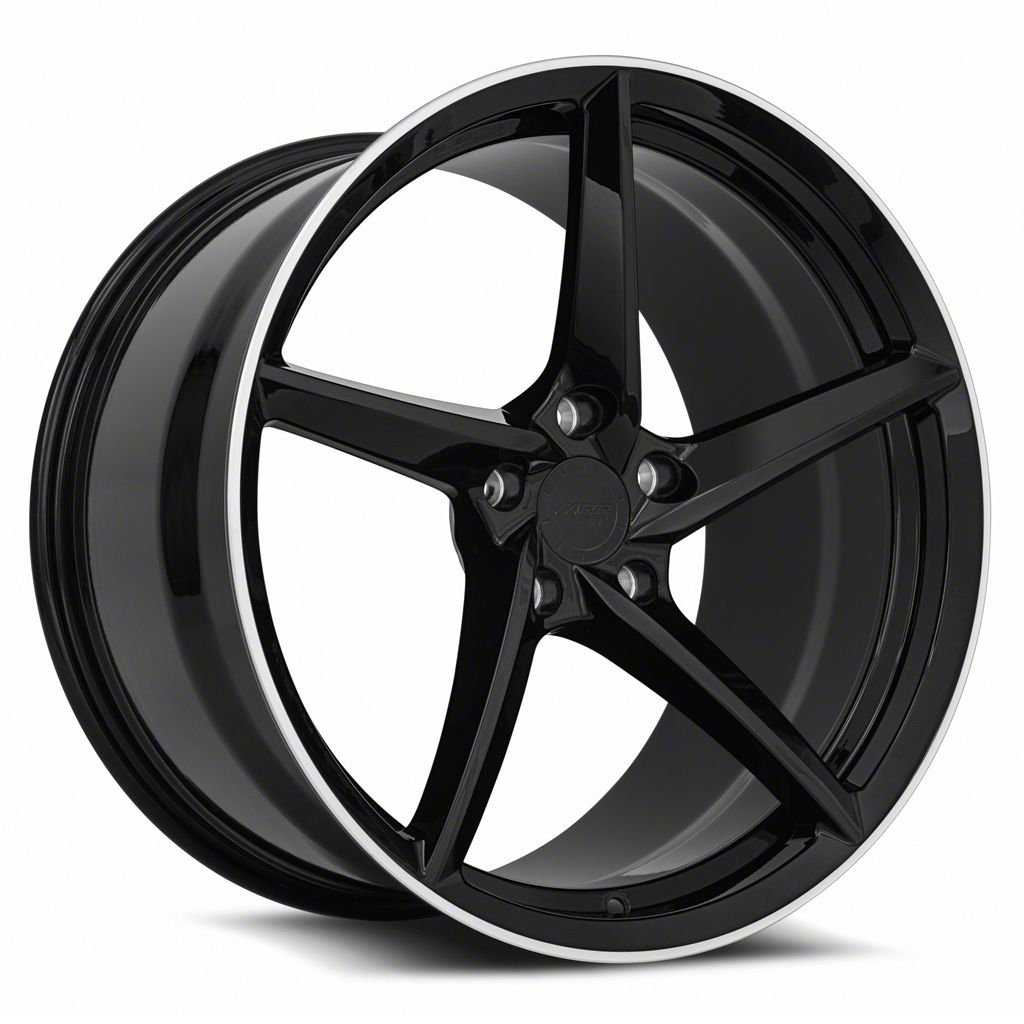 MRR Corvette Forged F24 Gloss Black Wheel; Left Directional; Rear Only ...