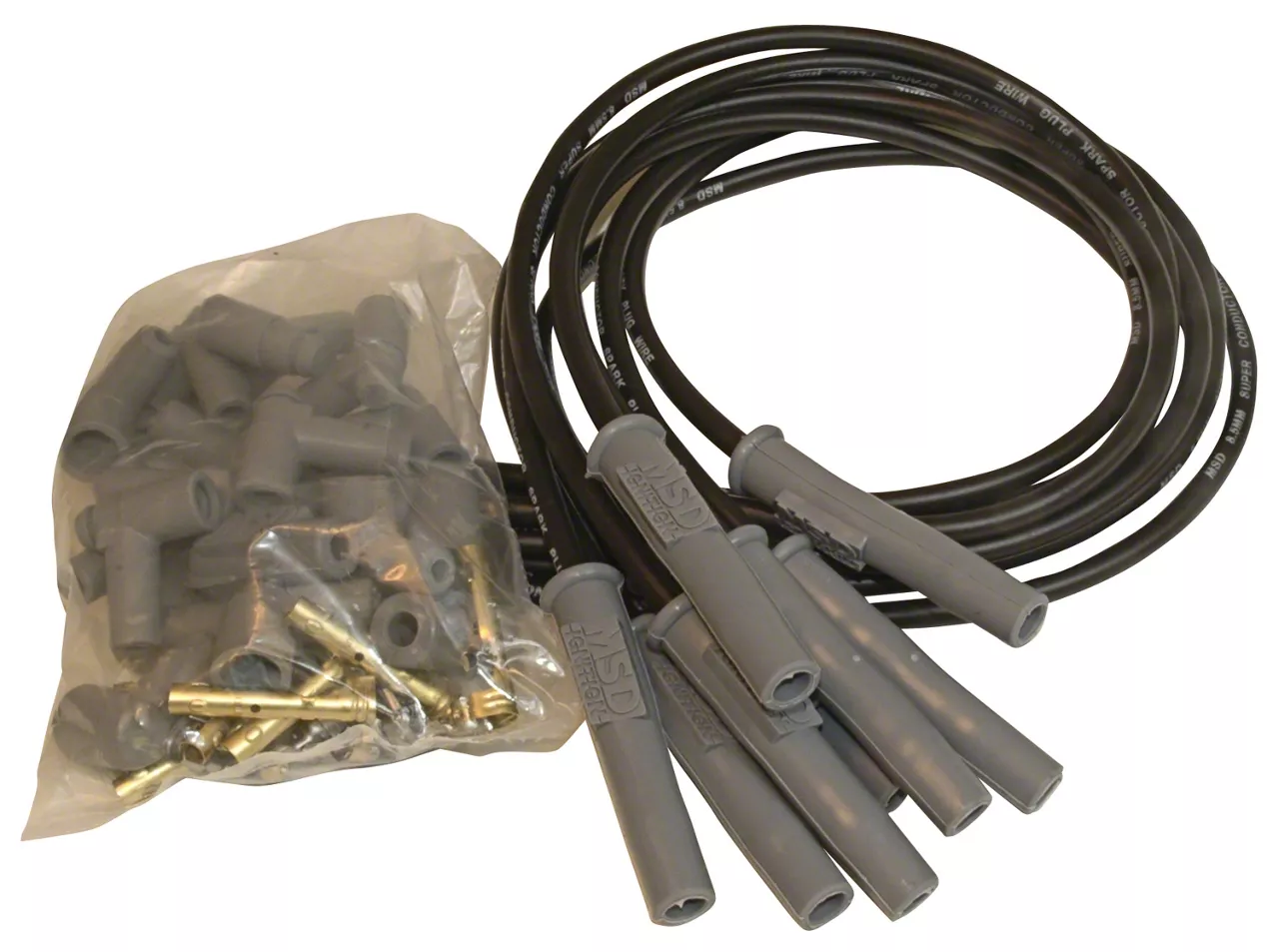 MSD Mustang Super Conductor Spark Plug Wire Set; Black 31193 (1995 ...