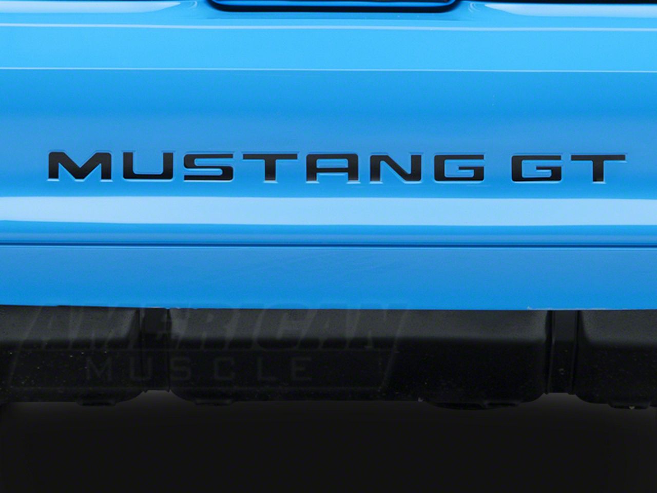 Mustang Bumper Insert Letters; Black (94-98 Mustang GT, V6; 94-95 ...