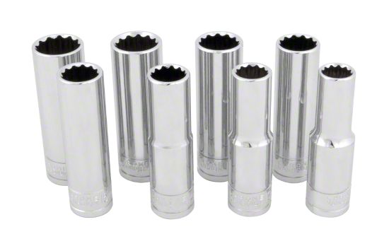 Universal AM 1/2-Inch Drive 12-Point Metric Socket Set; 8-Piece Set ...