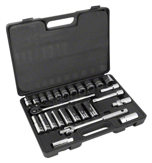 Mustang 1/2-Inch Drive Metric Socket Set; 26-Piece Set