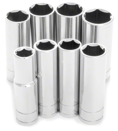 Universal AM 1/2-Inch Drive SAE Deep Wall Socket Set; 8-Piece Set ...