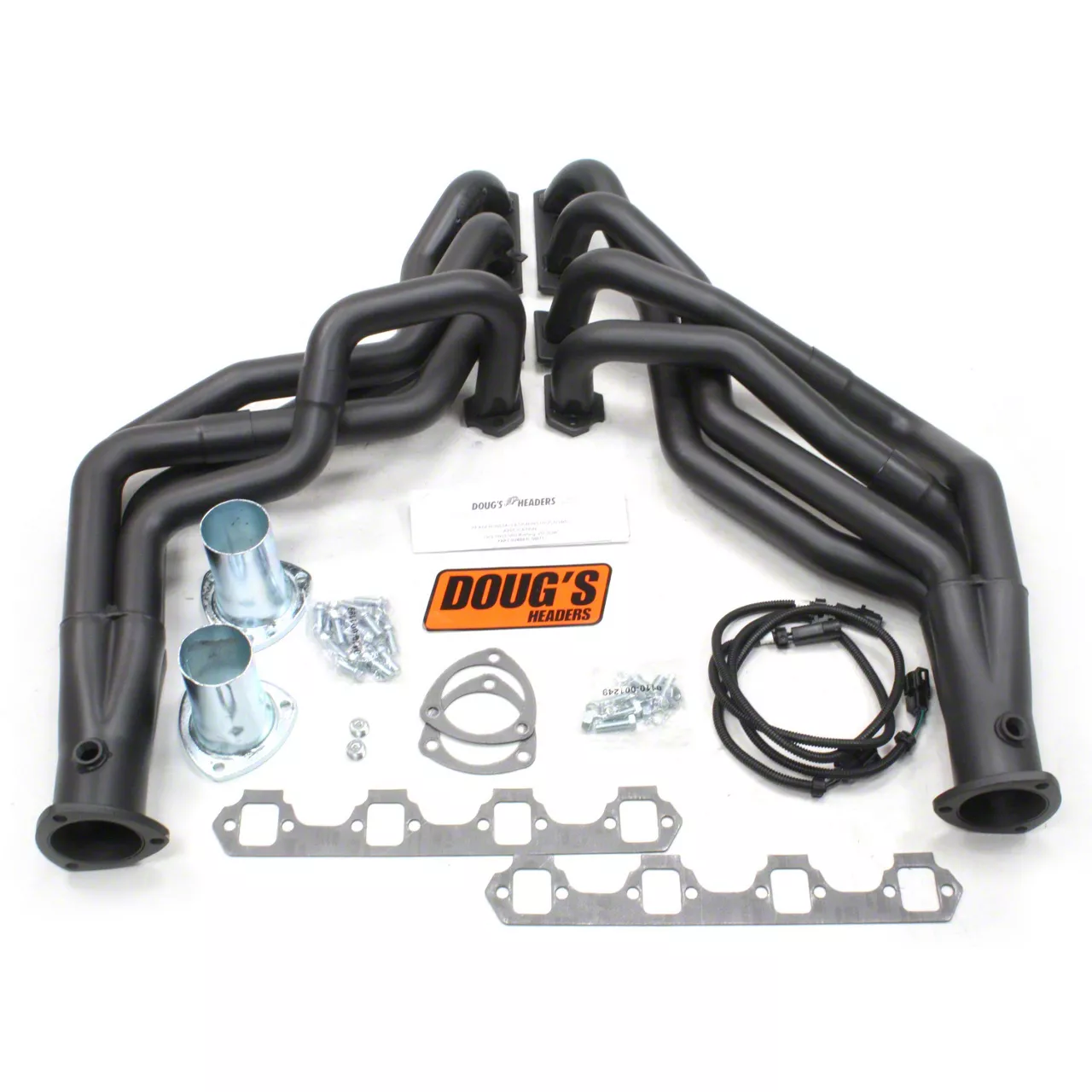 Mustang 1-3/4-Inch 4-Tube Full Length Headers; Hi-Temp Black (79-93 5 ...