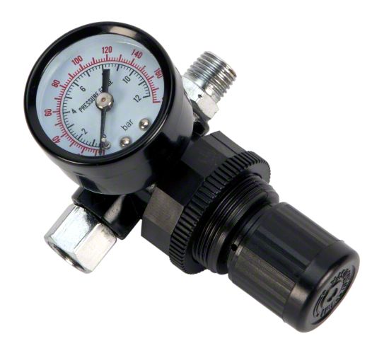 Universal AM 1/4-Inch Male NPT Locking Air Regulator; 0 to 180 PSI ...