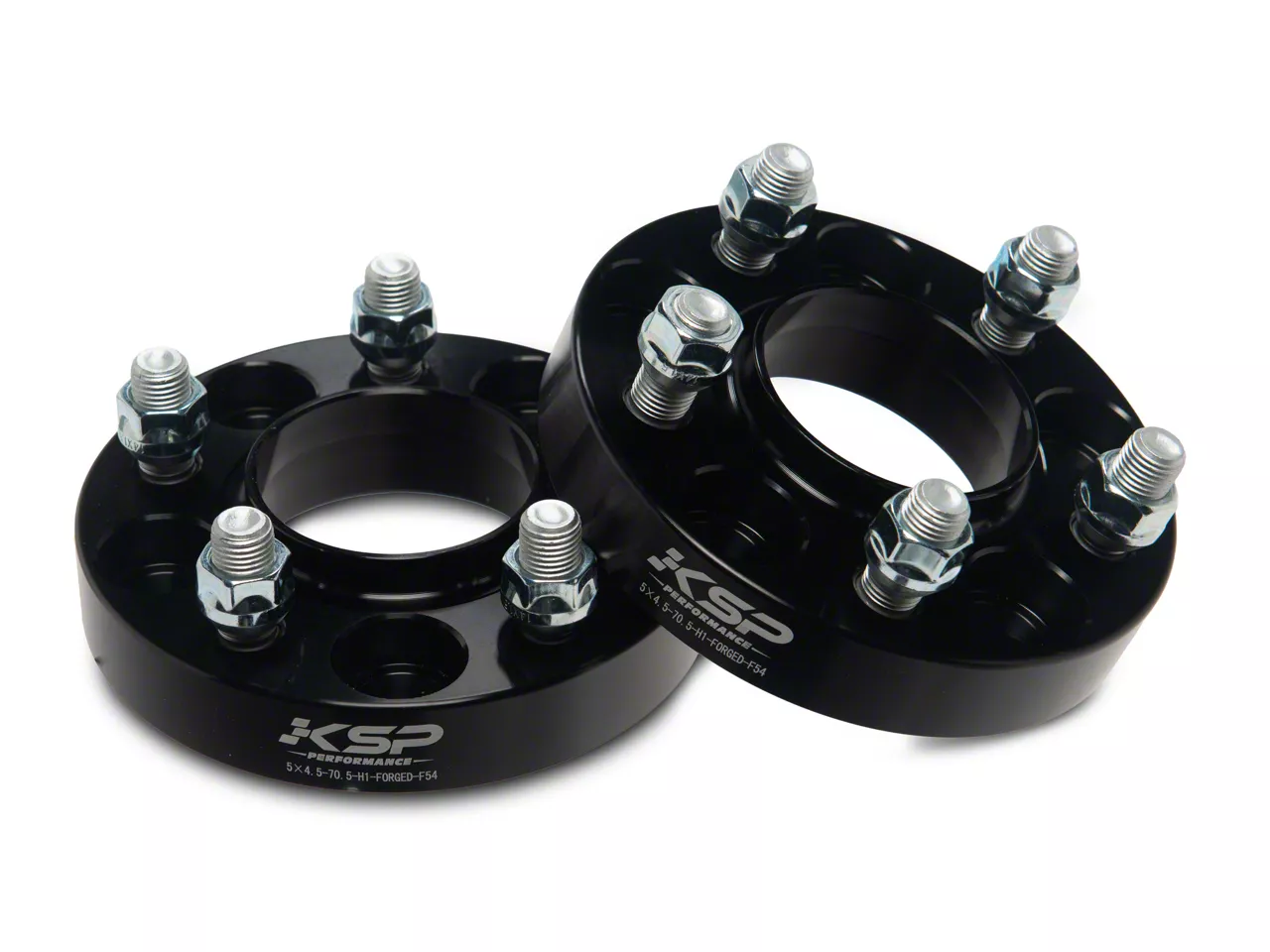 Mustang 1-Inch Hubcentric Pro Billet Wheel Spacers; Black (15-25 ...