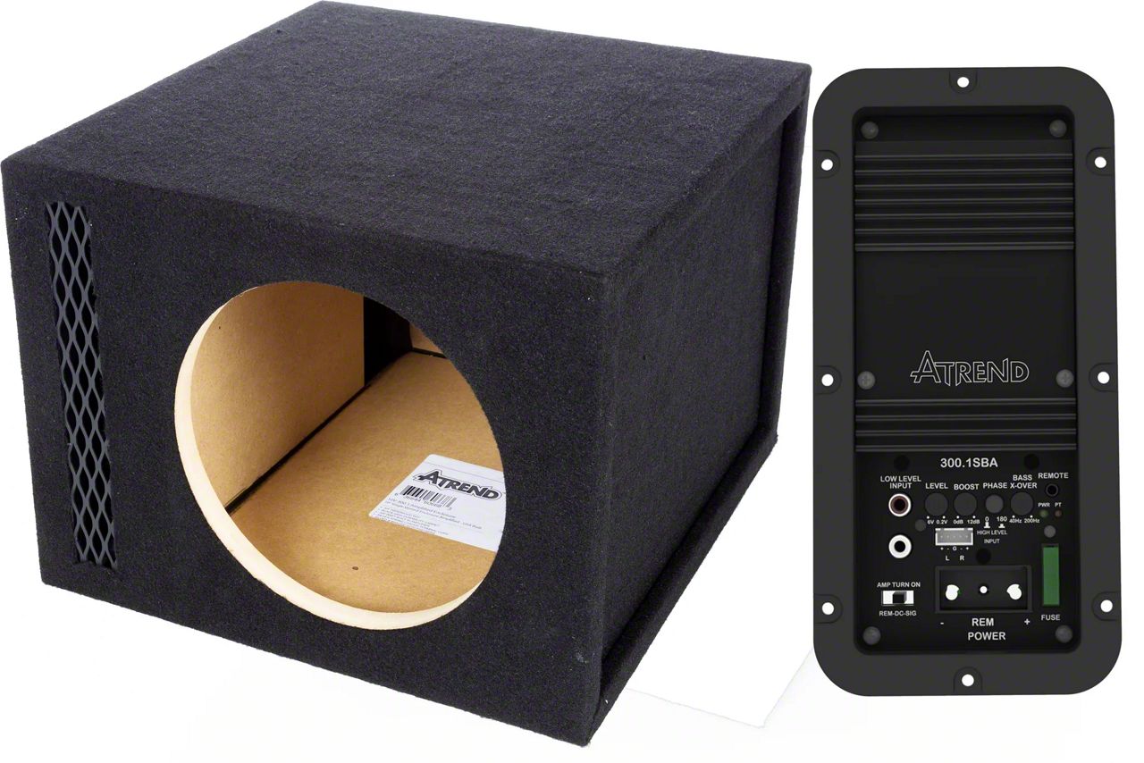 Mustang 10-Inch Single Vented with 300.1SBA Amp Subwoofer Enclosure ...