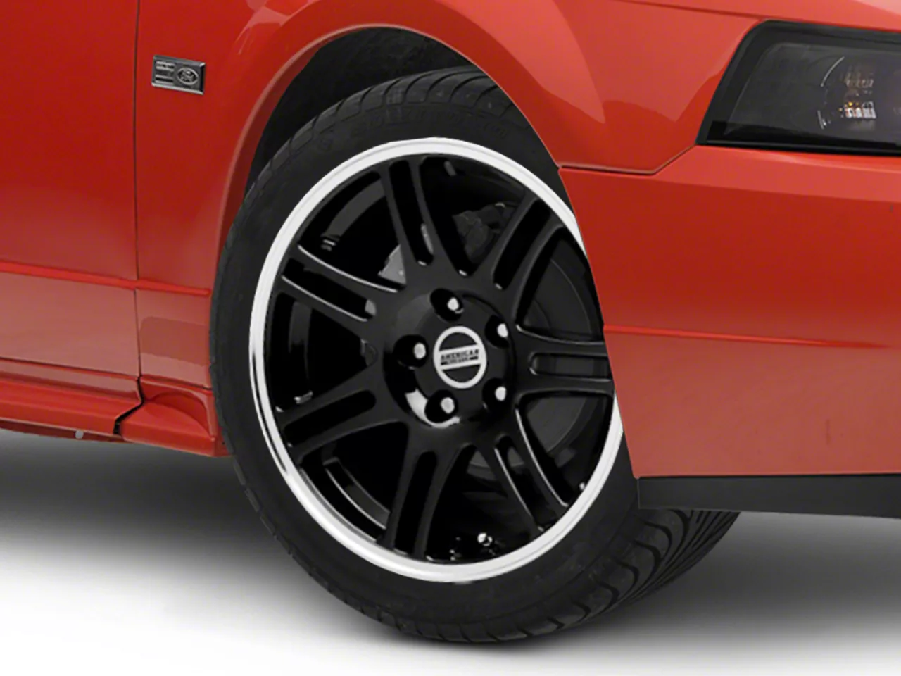 Mustang 10th Anniversary Cobra Style Black Wheel; 17x9; 30mm Offset (99 ...