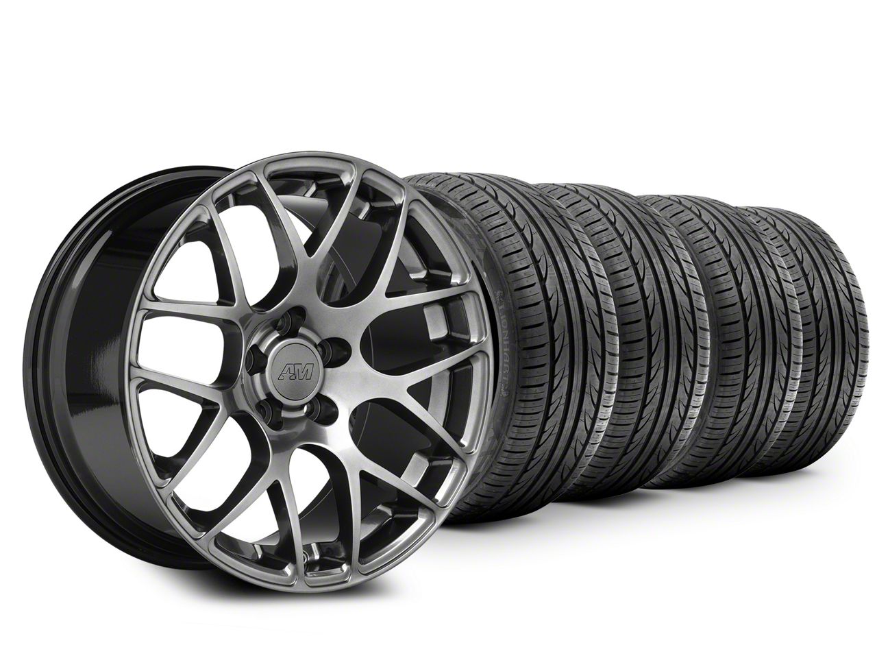 Mustang 18x9 AMR & Lionhart All-Season LH-503 Tire Package (05-09 ...