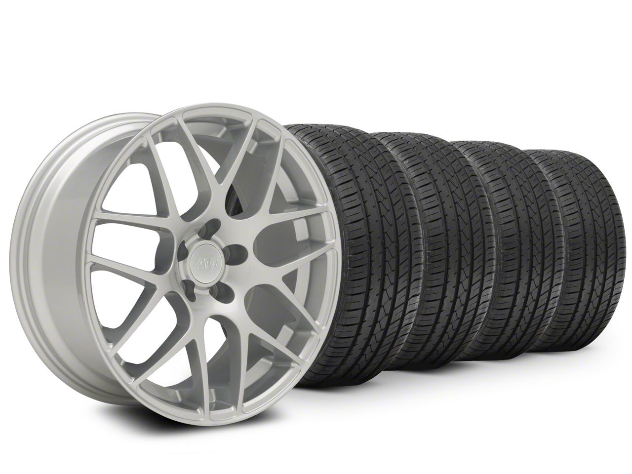 Mustang 19x8.5 AMR & Lionhart All-Season LH-Five Tire Package (10-14 ...