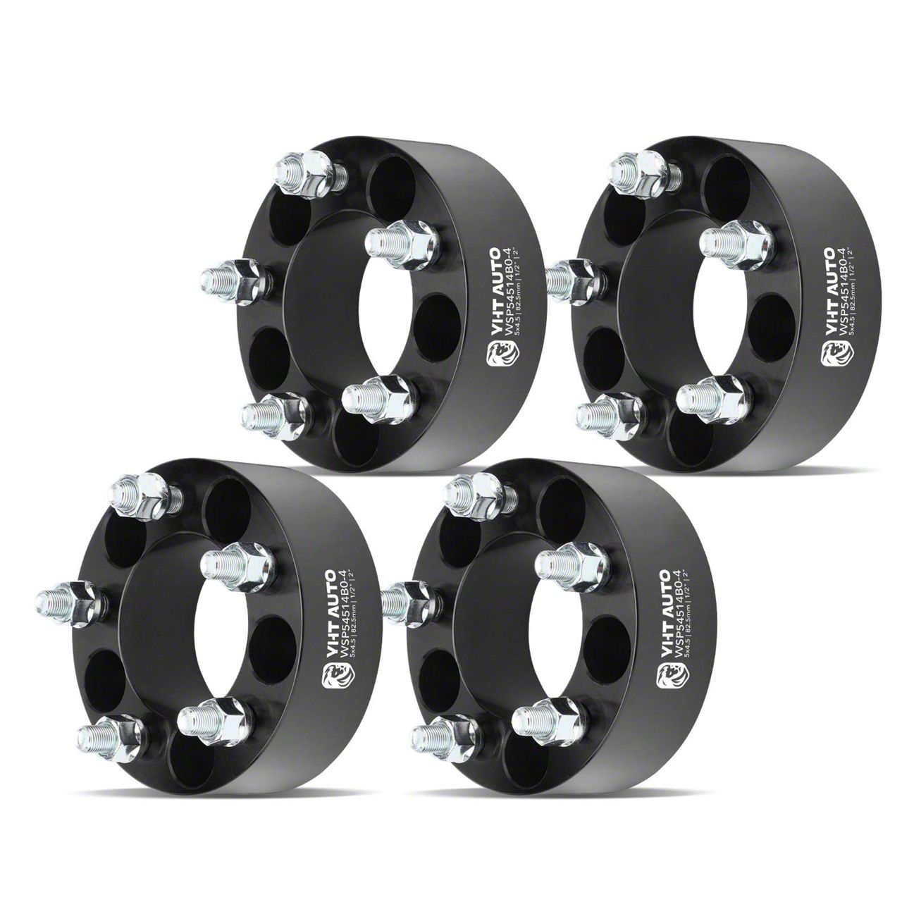 Mustang 2-Inch 5-Lug Wheel Spacers; Black; Set of Four (94-14 Mustang ...