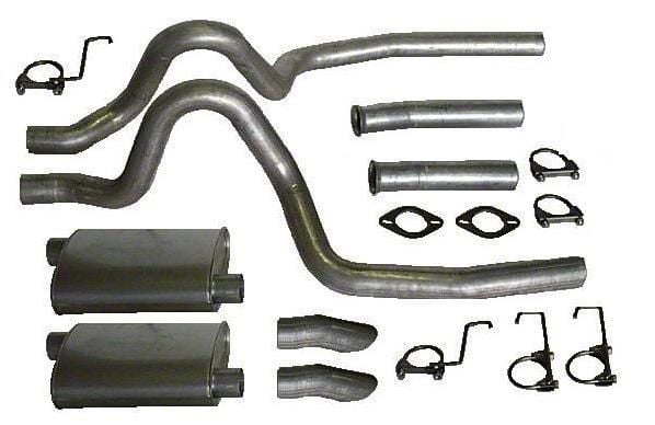 Mustang 2.50-Inch Aluminized Cat-Back Exhaust System with HVS Welded ...