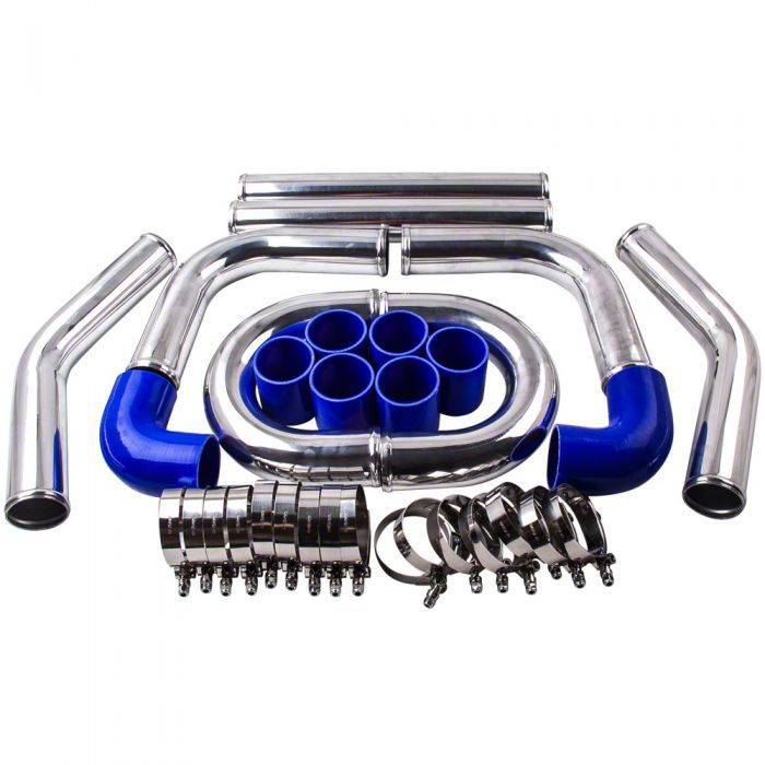 Mustang 2.50-Inch Aluminum Intercooler Piping Kit (Universal; Some ...