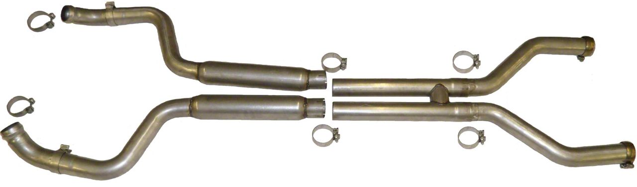 Mustang 3-Inch Aluminized Cat-to-Axle H-Pipe with Straight Pipe ...