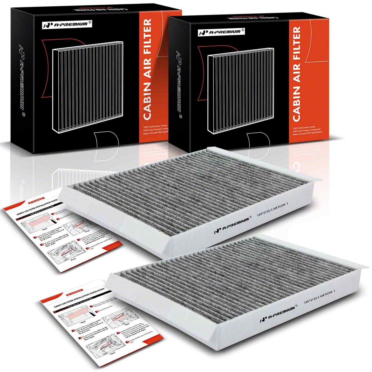 Mustang Activated Carbon Cabin Air Filter; Set of Two (15-23 Mustang ...