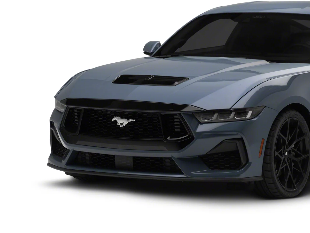 Mustang Aeroskin Bug Shield; Smoke (24-26 Mustang) - Free Shipping