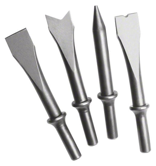 Mustang Air Chisel Set; 4-Piece Set