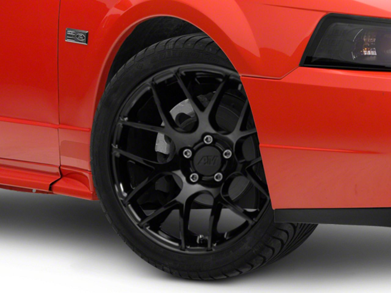 Mustang AMR Gloss Black Wheel; 18x8; 30mm Offset (99-04 Mustang) - Free ...
