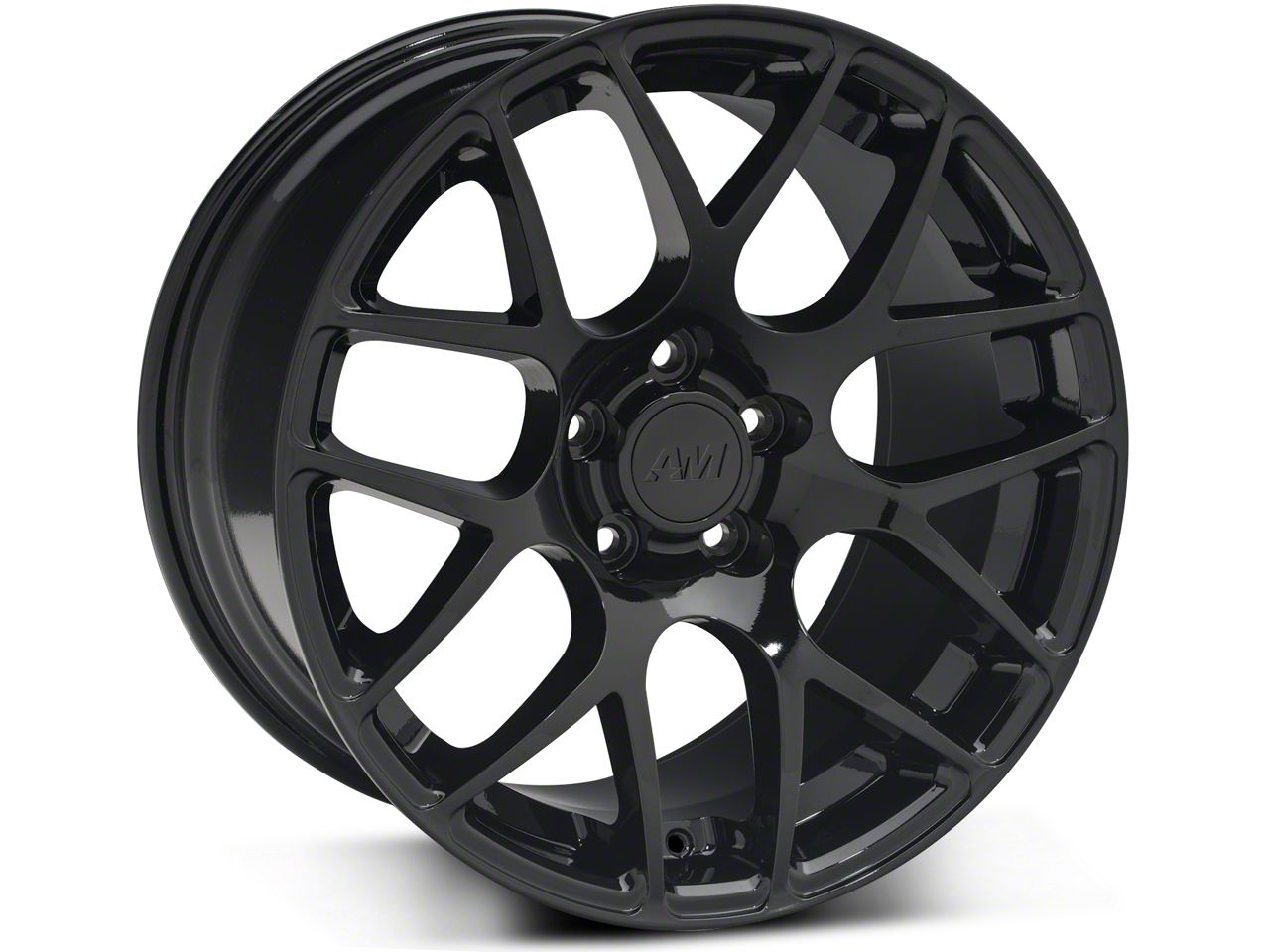 Mustang AMR Gloss Black Wheel; Rear Only; 20x10; 48mm Offset (10-14 ...